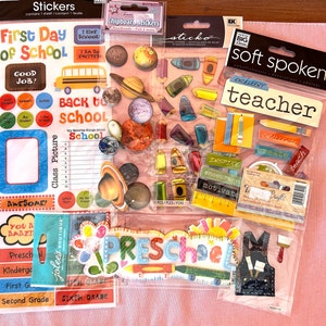 School Themed Sticker Packs 6 Different Packs per Set Paper Crafting ...