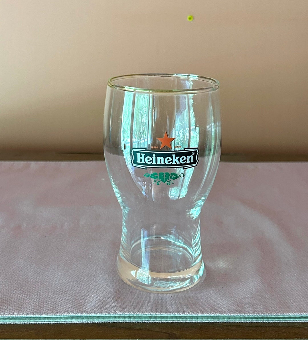 Heineken Beer Glass With Gold Rim Collectible Barware Bar Decor - Etsy