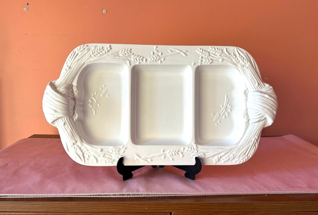 Louçarde Wheat Themed Serving Platter With 3 Compartments Made in ...