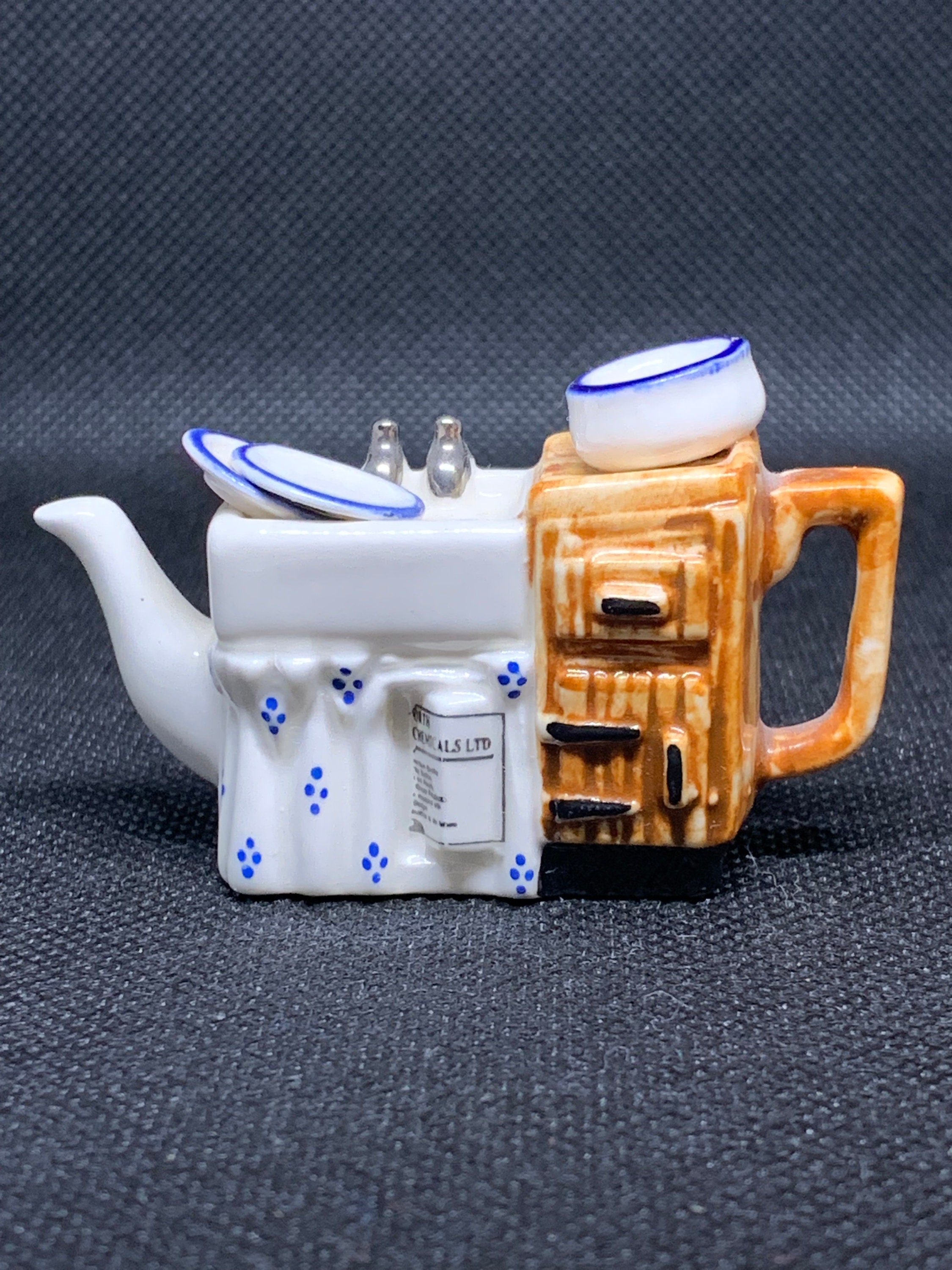 Teapots Vintage Miniature Kitchen Sink Teapot Paul Cardrew Kitchen Sink ...