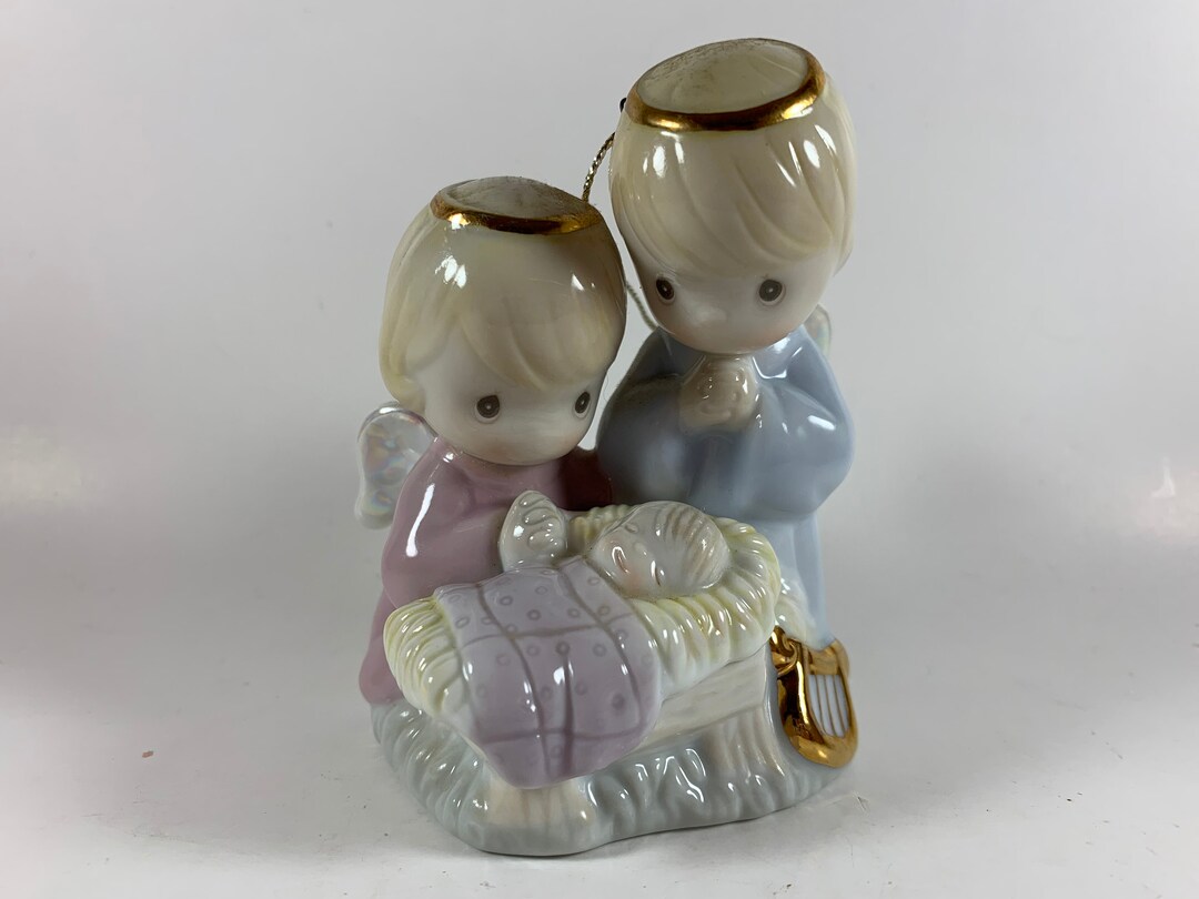 Vintage Enesco 1997 Precious Moments Manger Christmas Ornament Tree ...