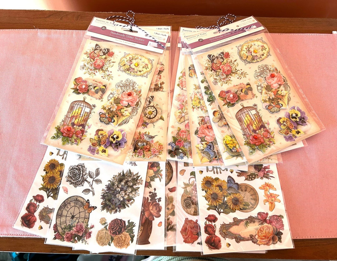 Sticker Packs Vintage Themed Two Sets Available (6 Sheets in Each ...