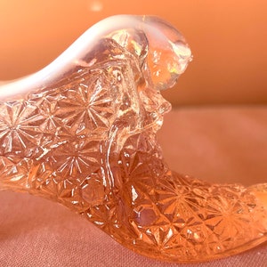 Vintage Rose/light Pink Miniature Glass Slipper/shoe With Flower ...