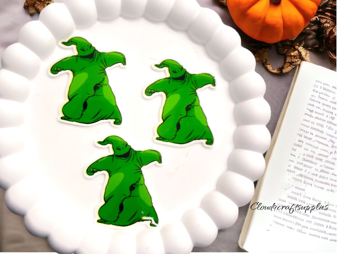 Resin Planar Flat Back Green Monster Oogie Night Before Christmas ...