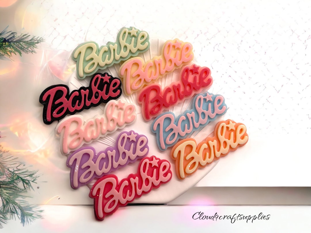 Flatback Resin Letter Word Barb Charms Kawaii Girl Accessories DIY ...