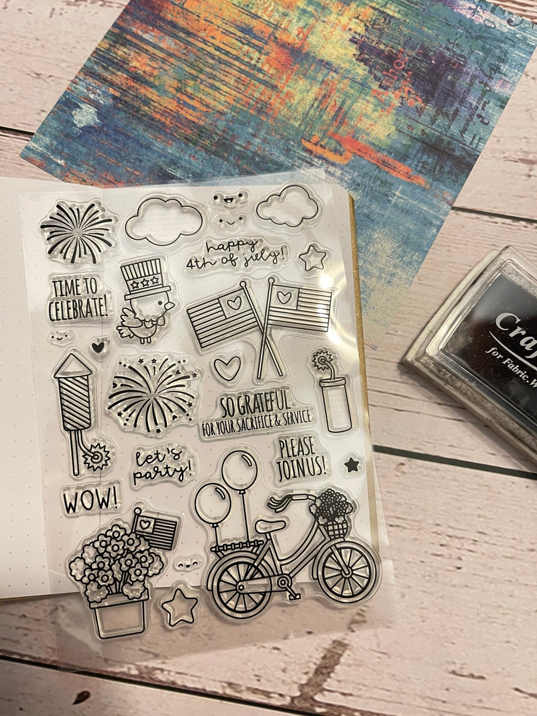 Fireworks Stamp, 4th of July Day Stamp, Birthday Stamp, New Years Stamp ...