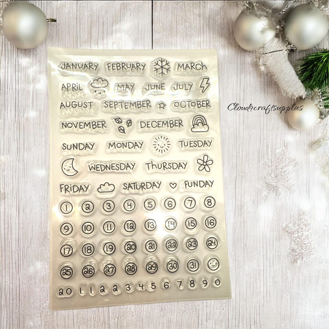 CLEAR STAMPS Schedule Timetable Goals DIY Scrapbooking Card Album Paper ...