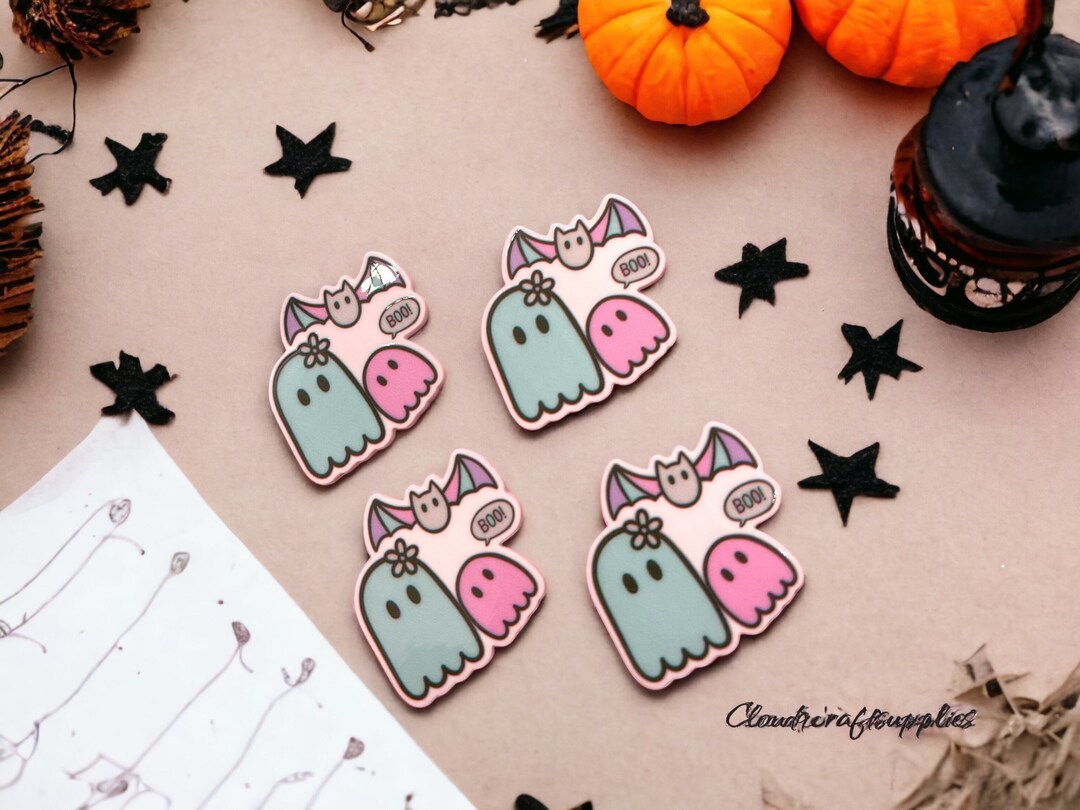 Planar Resin Flat Back- Horror Planar - Scary Ghost Planar - Ghost Charm - Ghost Resin Sunnies ...