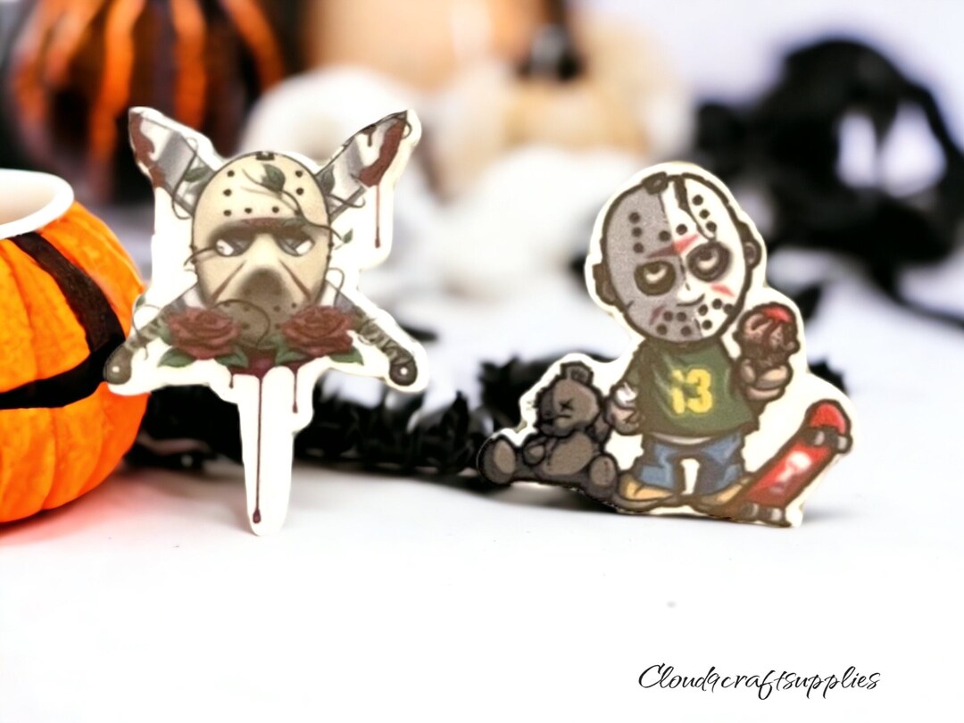 Halloween Planar Resin, Horror Movie Flat Back Planar Resins, Cabochons ...