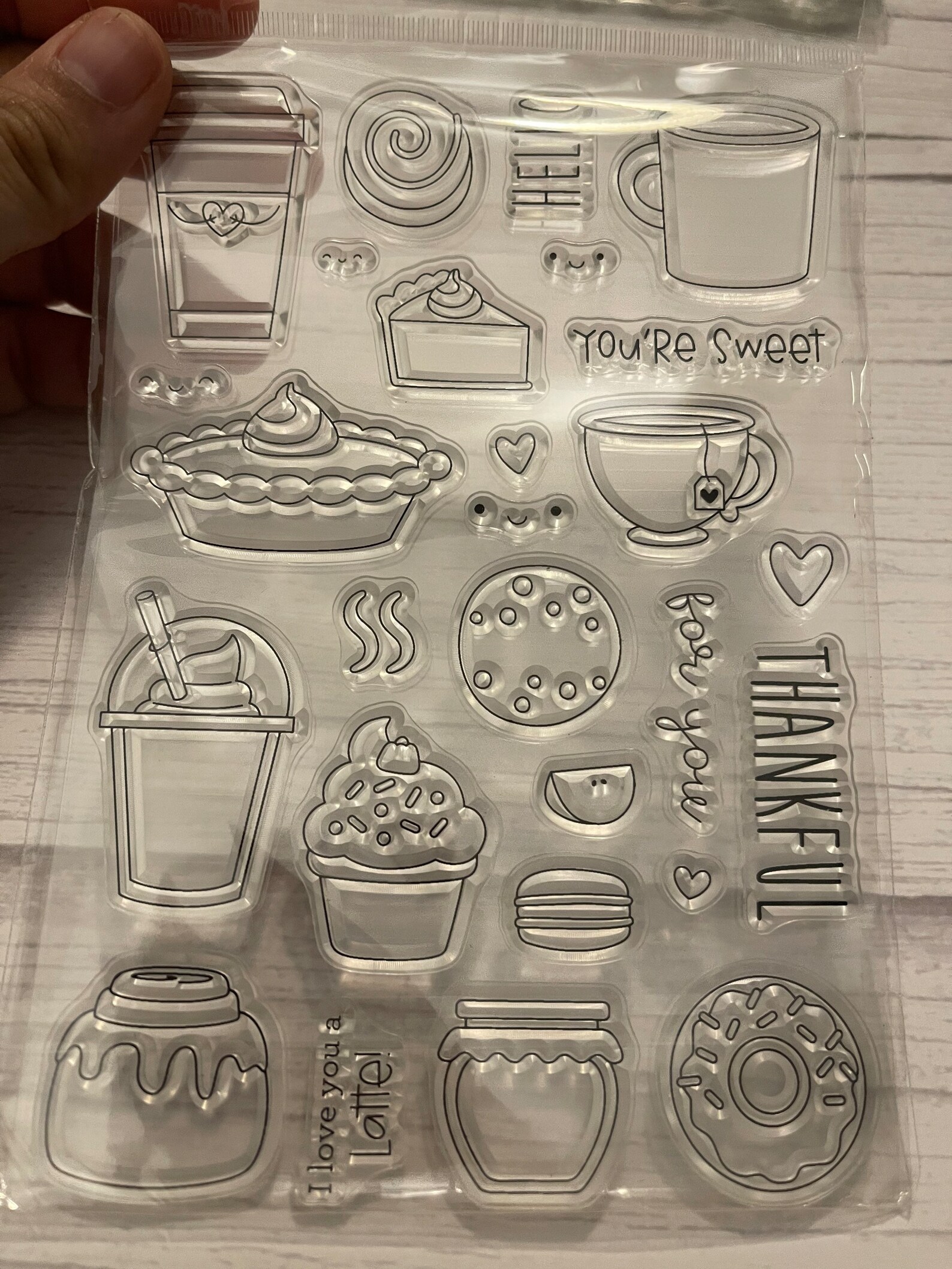 Dessert Clear Stamps, Coffee Cup Scrapbooking Stencil - Etsy