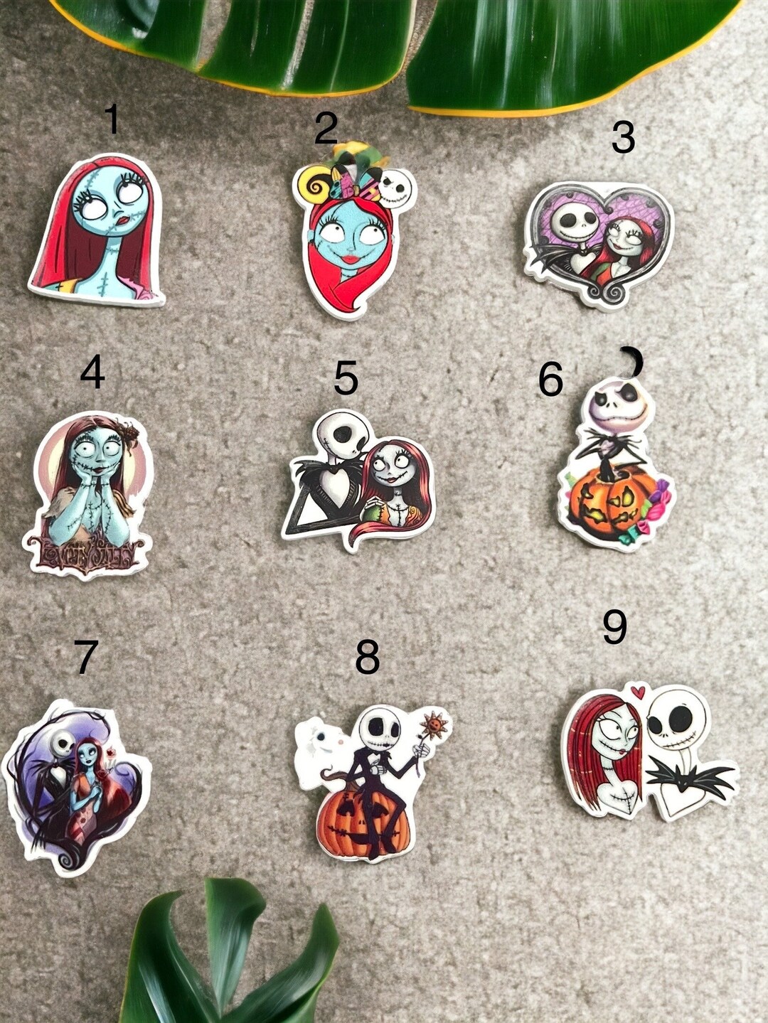 Planar Resin Flat Back- Nightmare Jack Sally , 2 Pcs- Embellishment ...