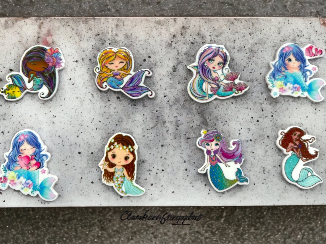 Planar Resin Flat Back Mermaid, Dark Skin Mermaid, African American ...