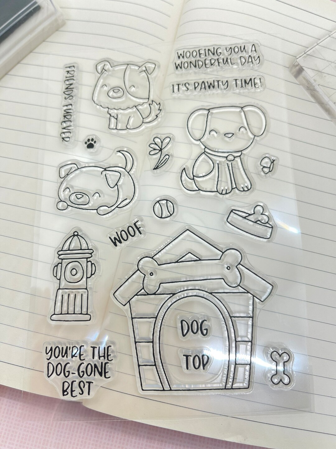 Dog Gone, Friends Forever, Woof Stencil Clear Stamp for DIY ...