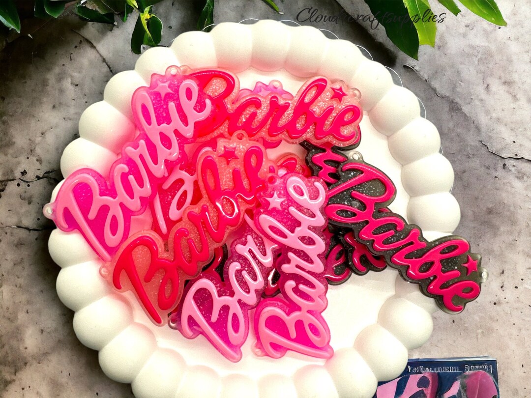 Flatback Acrylic Resin Letter Word Barb Charms Kawaii Girl Accessories ...