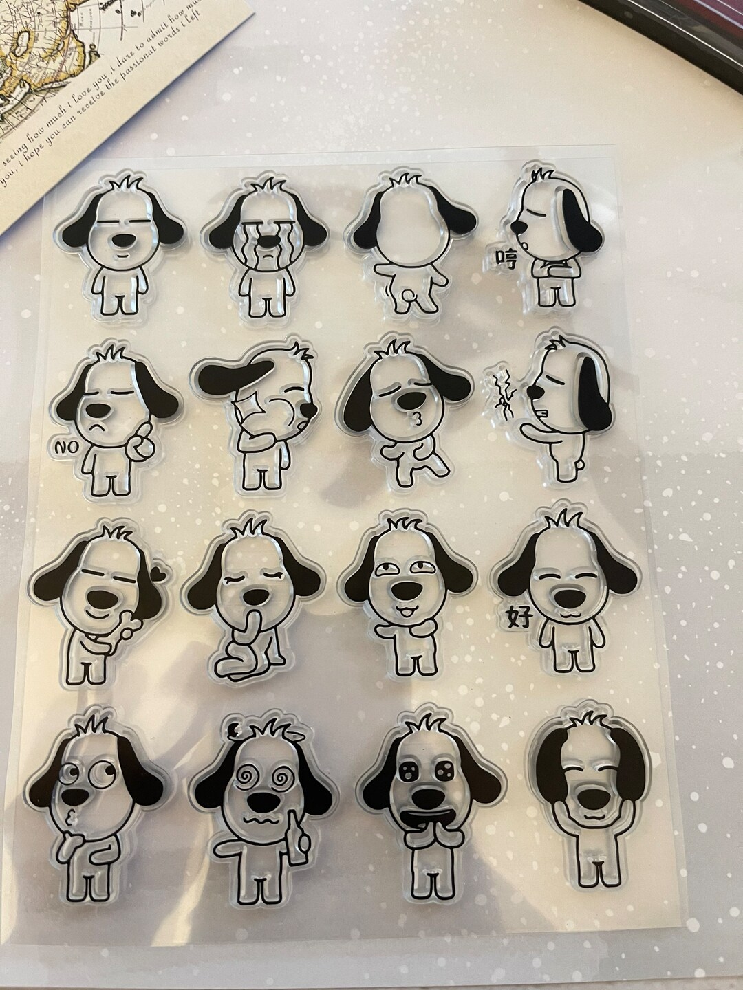 Transparent Clear Stamps Dog for Scrapbooking DIY Silicone Seal Photo ...