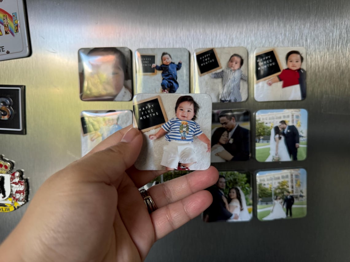 PERSONALIZED PHOTO MAGNETS 2X2 - Etsy