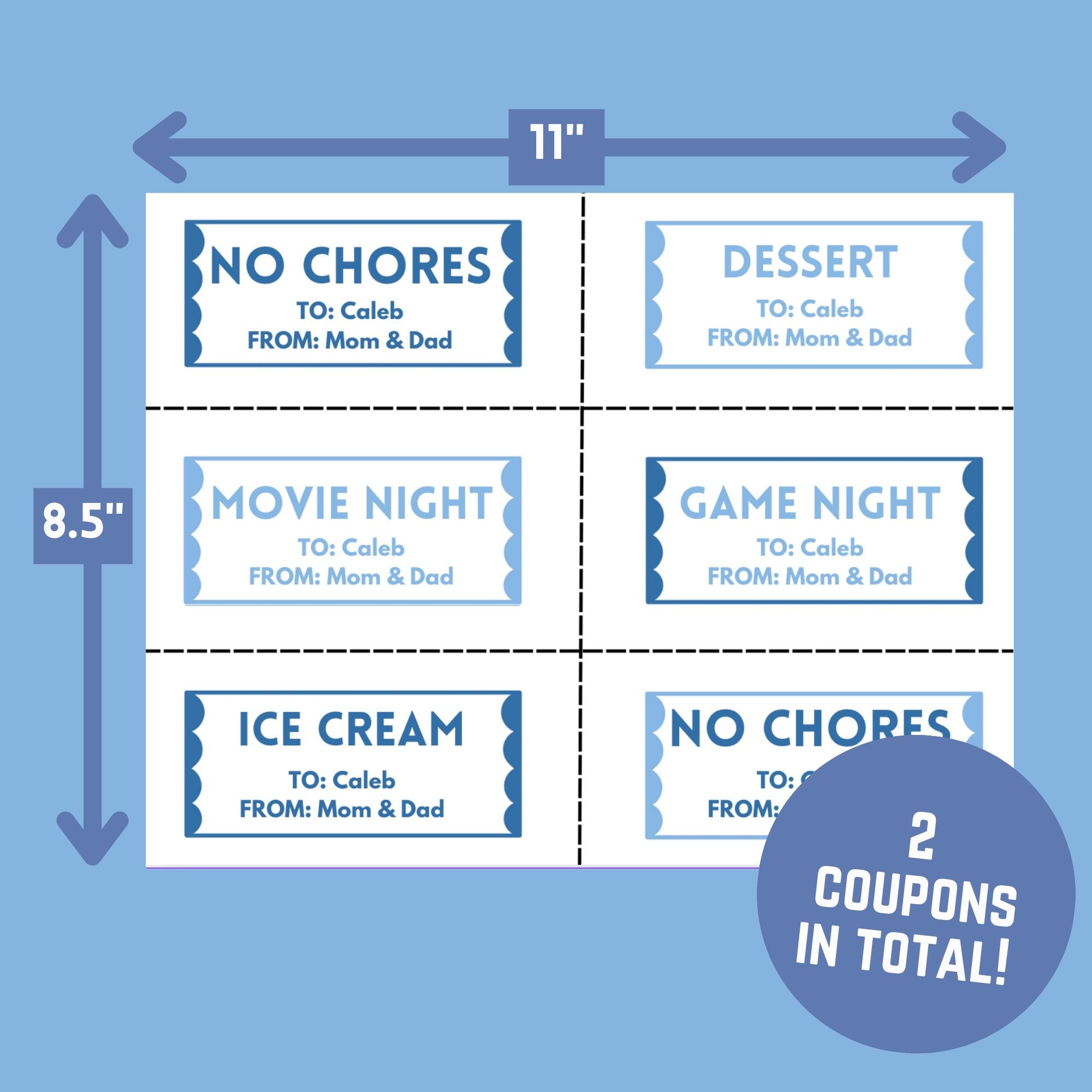 Editable Coupon Book, Printable Kids Coupons, Kids Reward Coupon, Kids ...