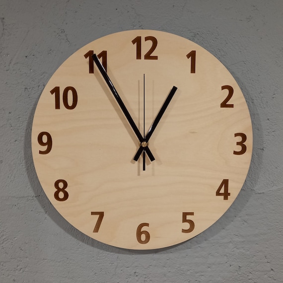 Simple Wall Clock Modern Clock Wood Clock Office Clock for | Etsy