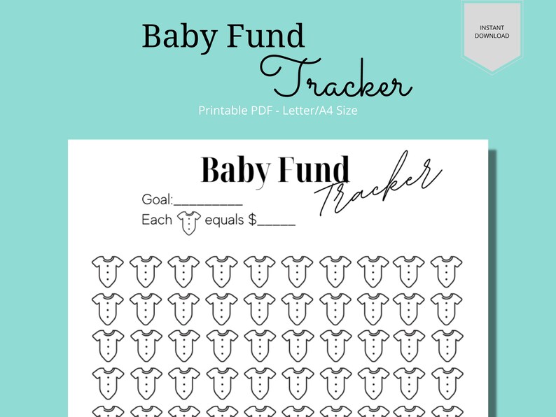 Baby Fund Tracker Printable Digital Instant Download Planner - Etsy