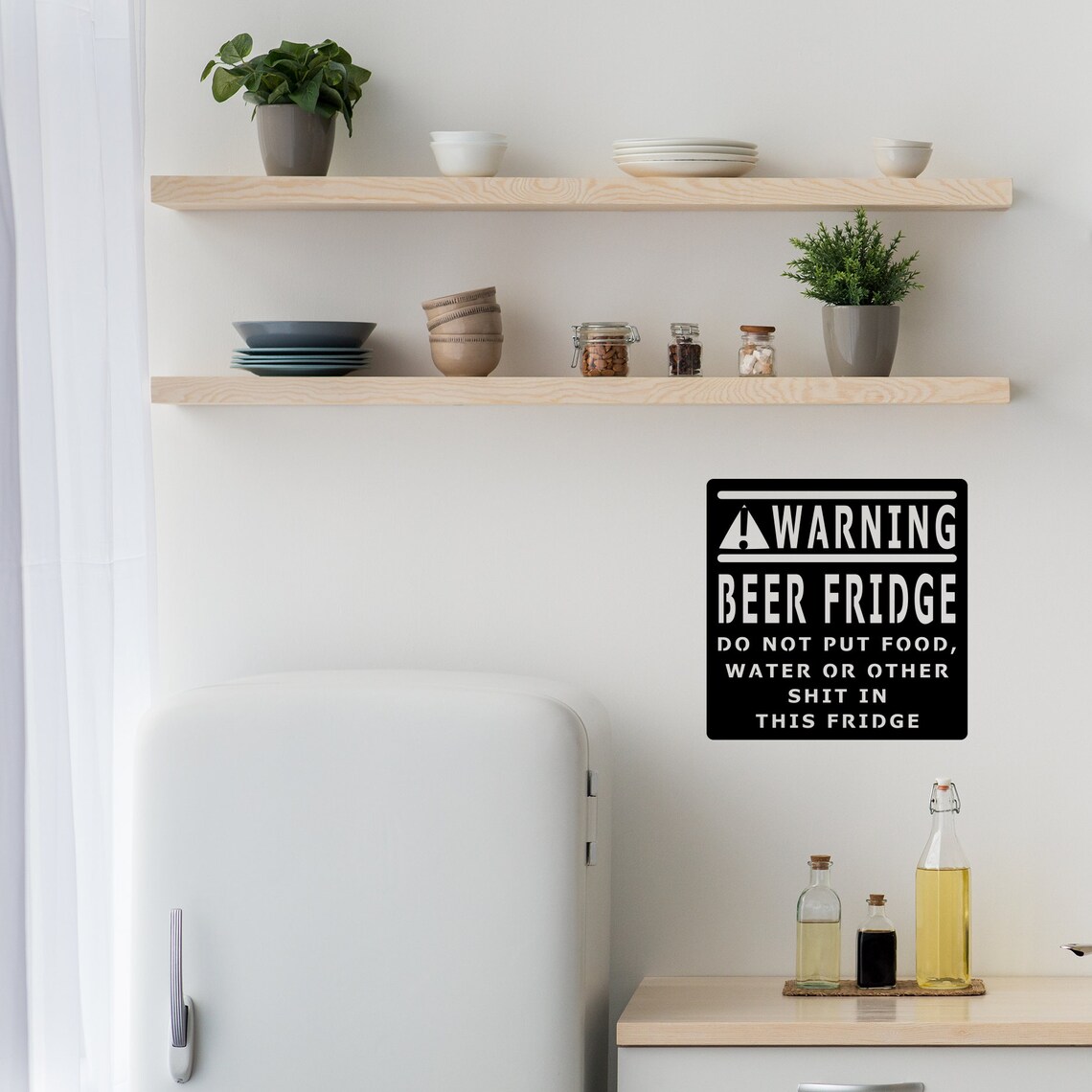 24x24 Funny Beer Fridge Metal Wall Art Décor for Man Cave - Etsy