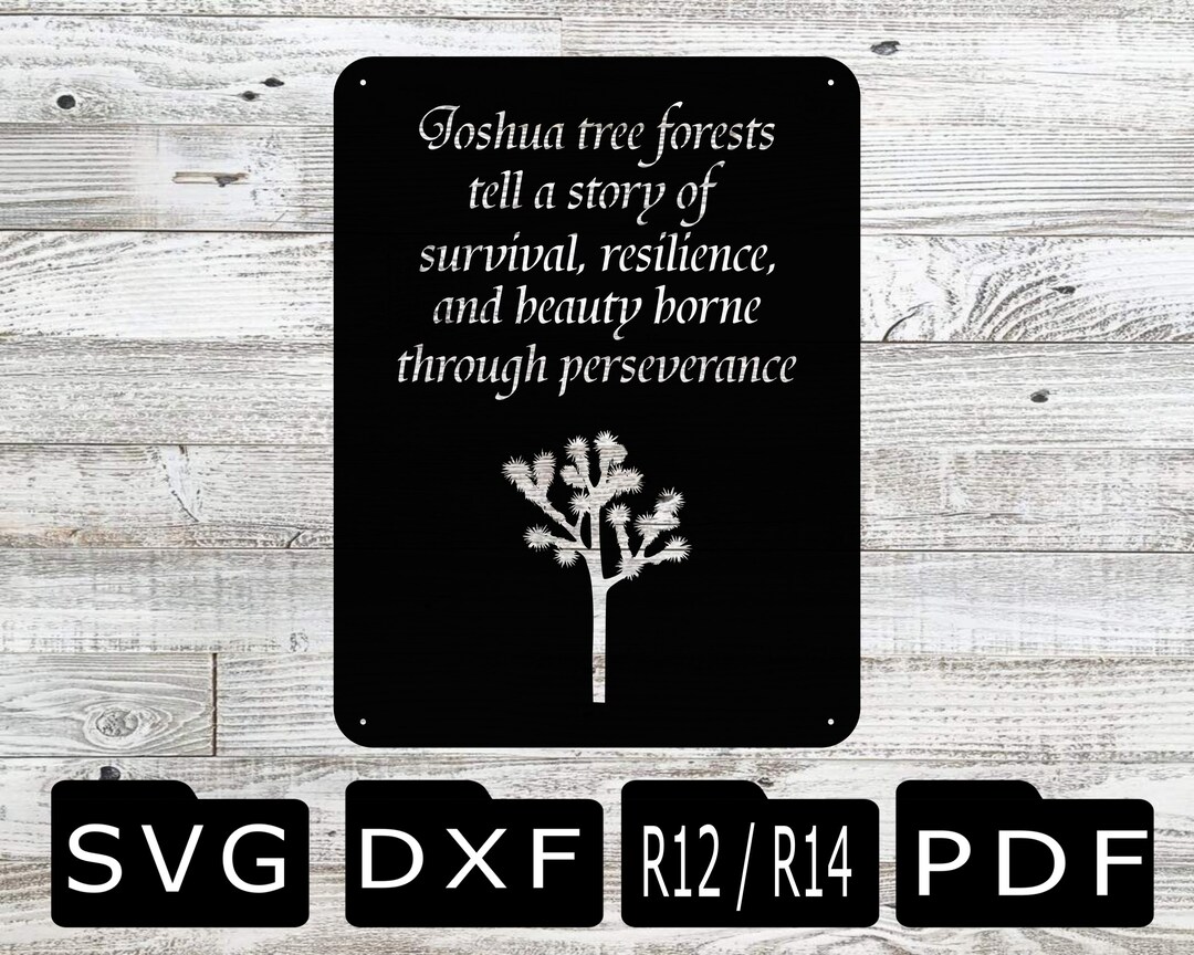 Joshua Tree Svg, Joshua Tree Dxf, Inspirational Svg, Inspirational Dxf ...