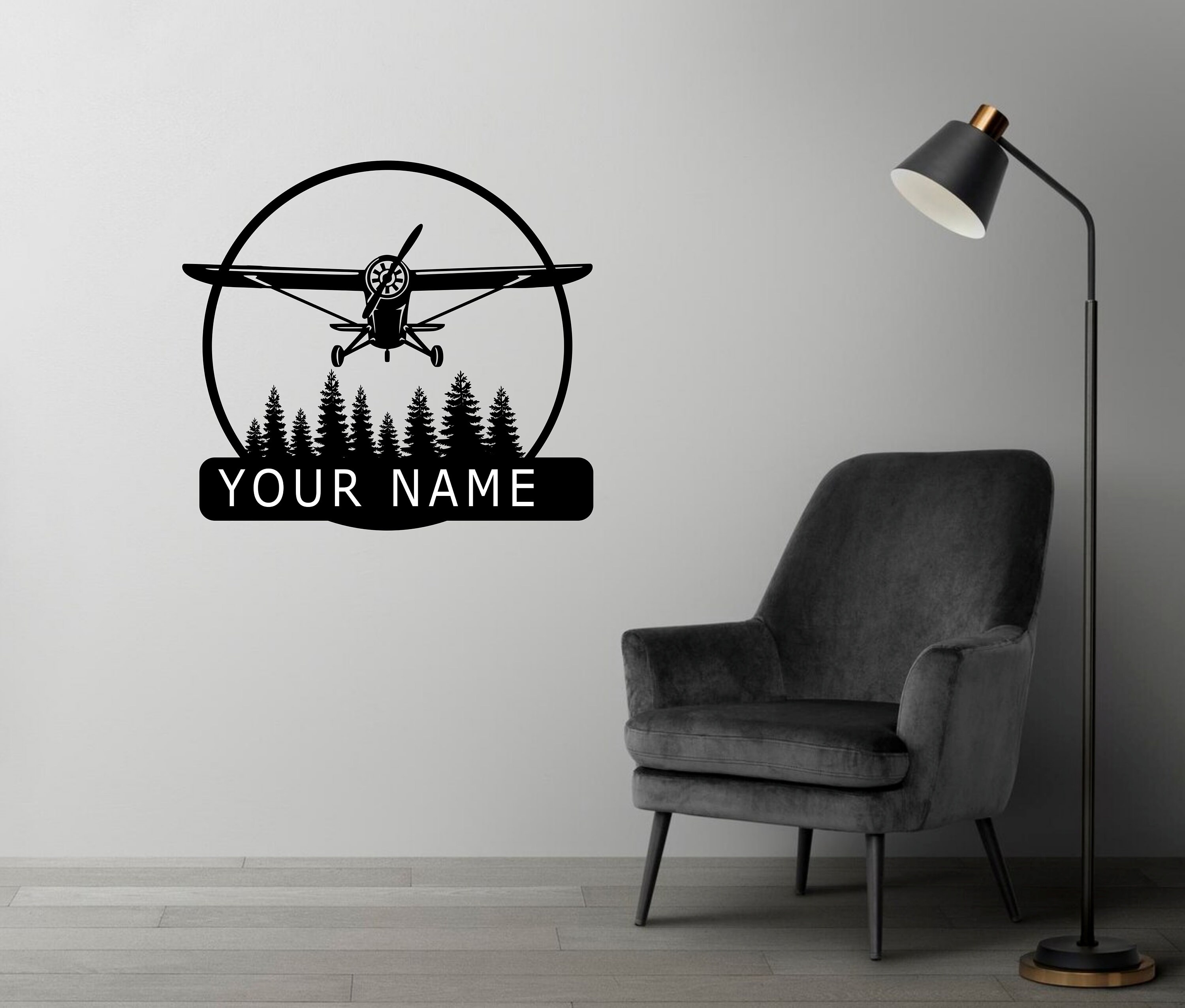 Aviation Monogram SVG DXF, Airplane Cut File - Etsy