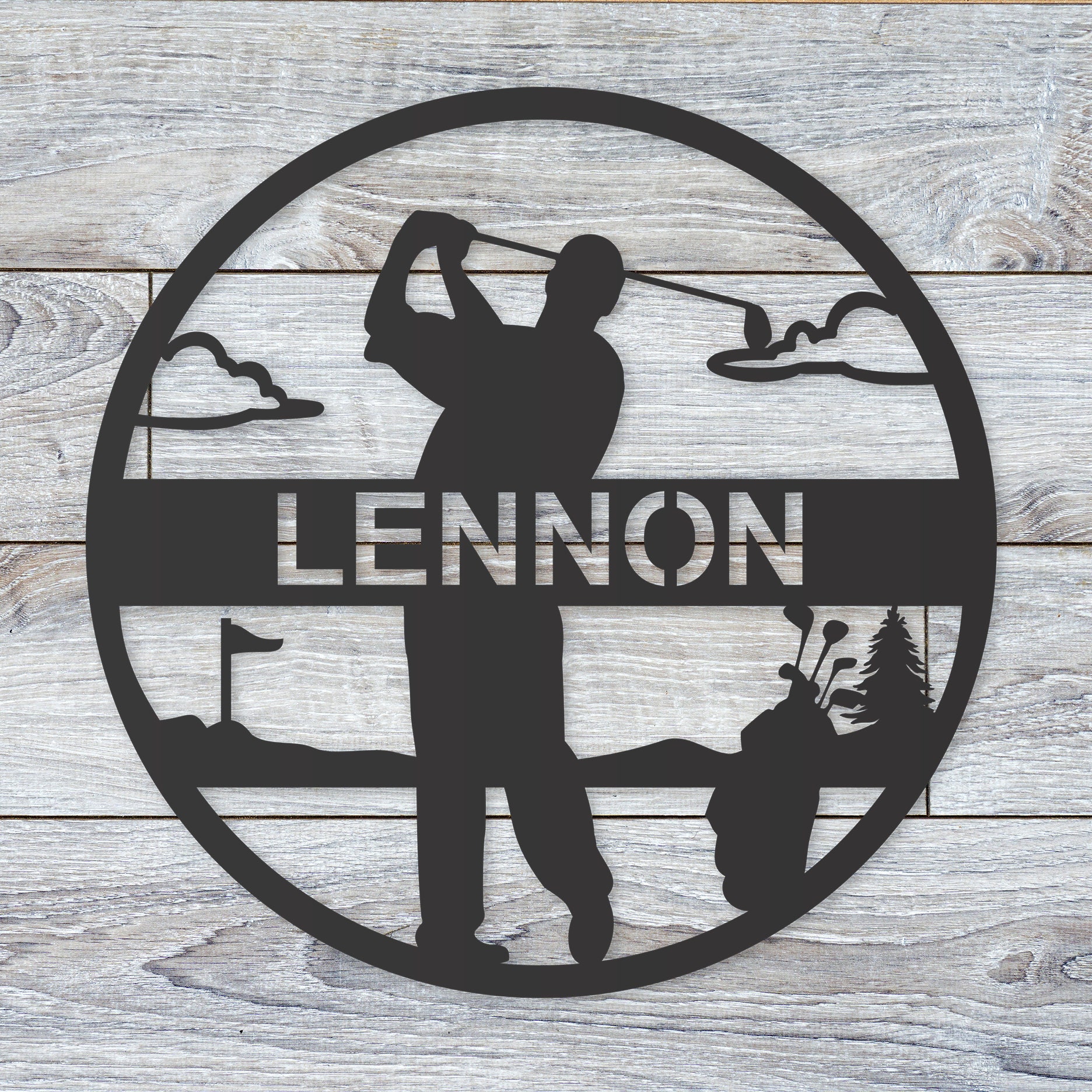 24x24 Men's Golf Metal Wall Art Décor for Man Cave | Etsy