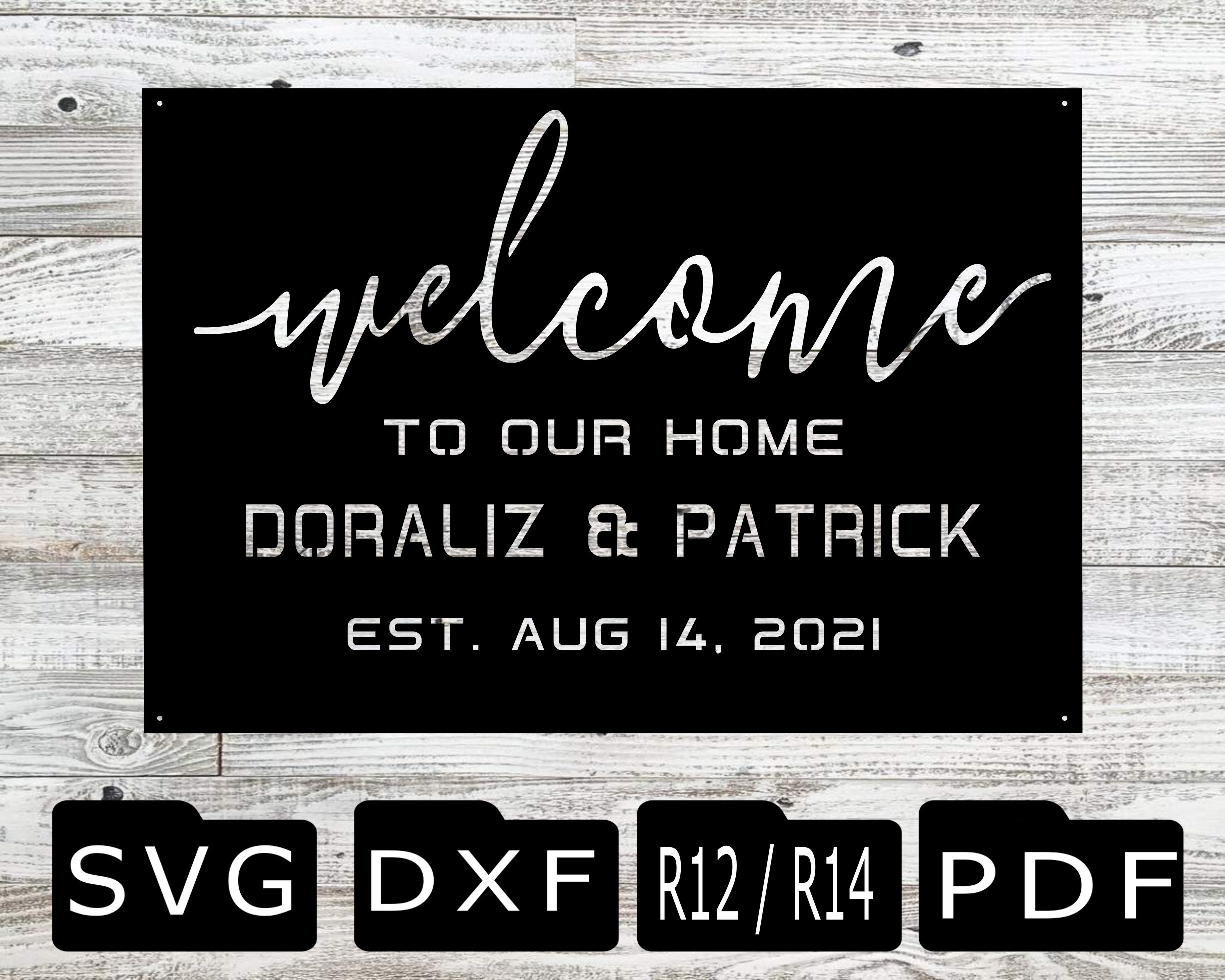 Welcome Svg Wedding SVG Address Sign Svg Adress Sign Dxf - Etsy Canada