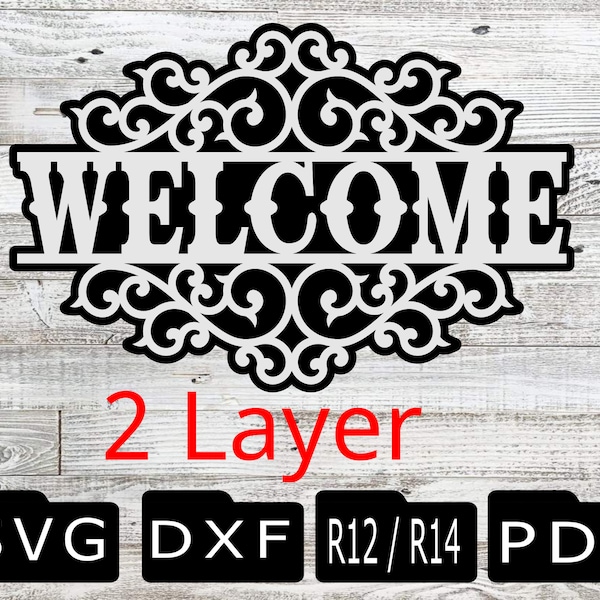 Laser Cut Welcome Sign - Etsy