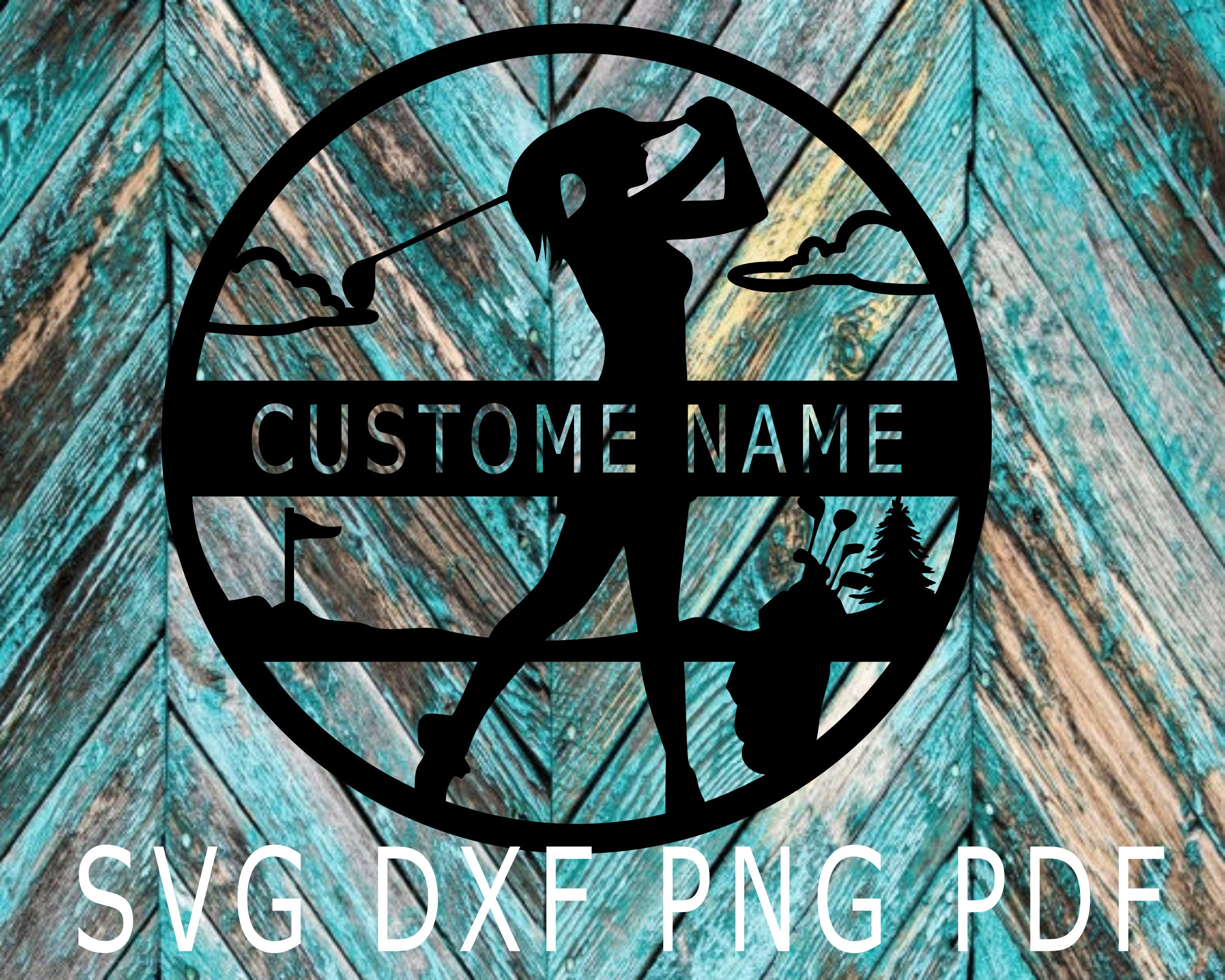 Golf SVG Golf DXF Golfing Monogram Svg Dxf Pdf Cut File - Etsy