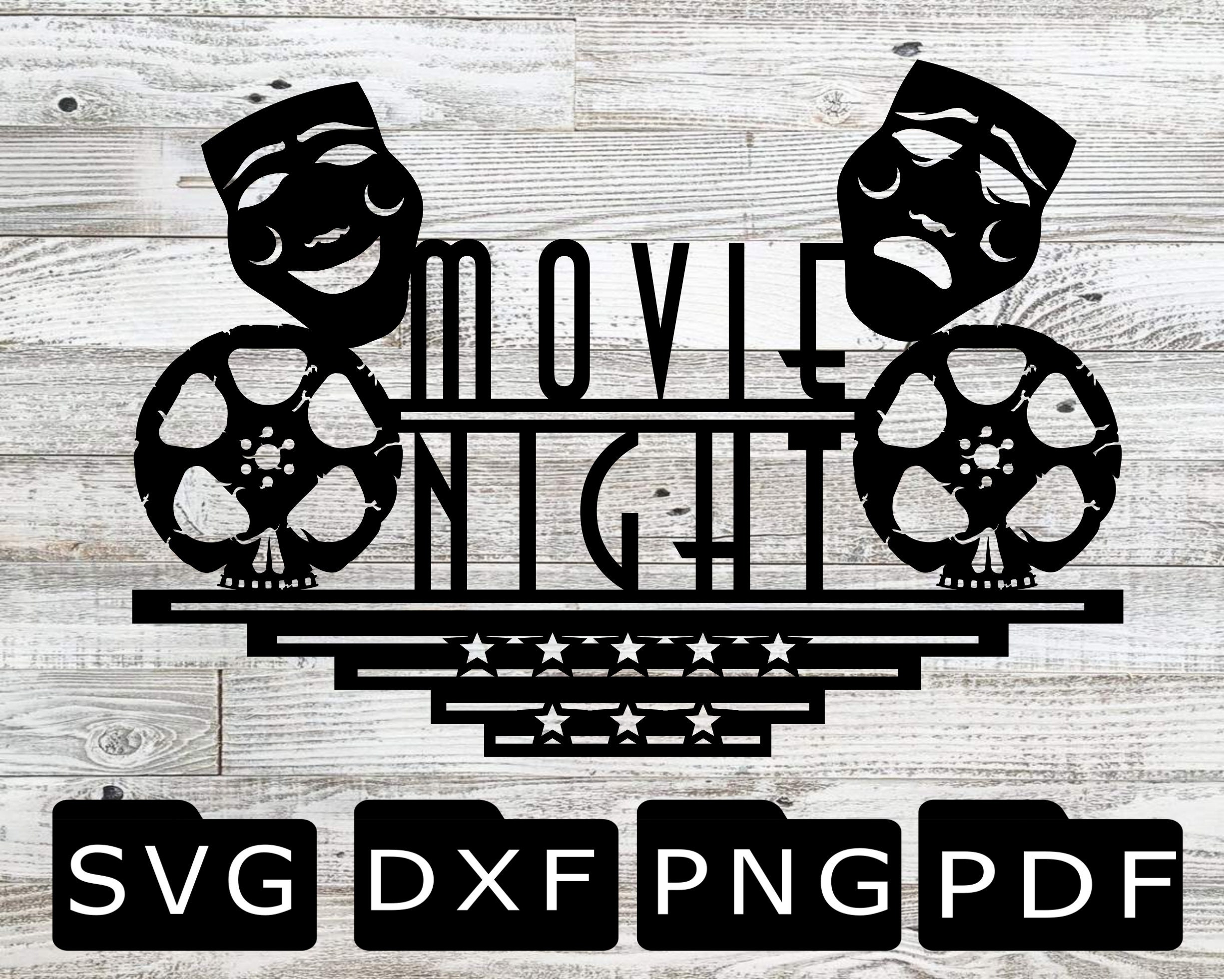 Horror Scary Movie Nigh Monogram Outdoor SVG DXF PDF - Etsy