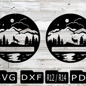 12 Monogram, Deer, Elk, Bear, SVG, DXF, CNC, Plasma, Laser, Deer ...