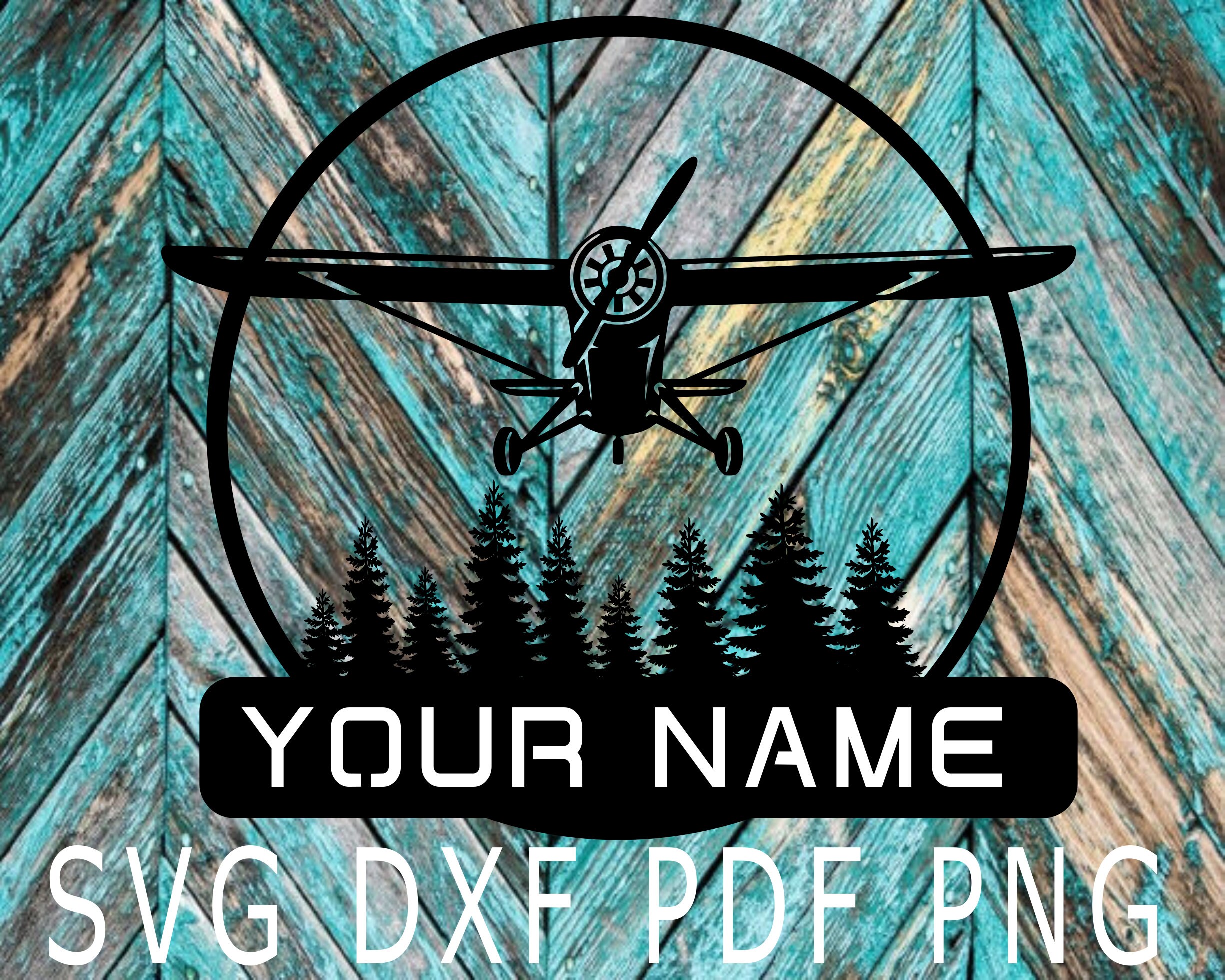 Airplane Monogram DXF SVG Cut File File CNC Plasma - Etsy