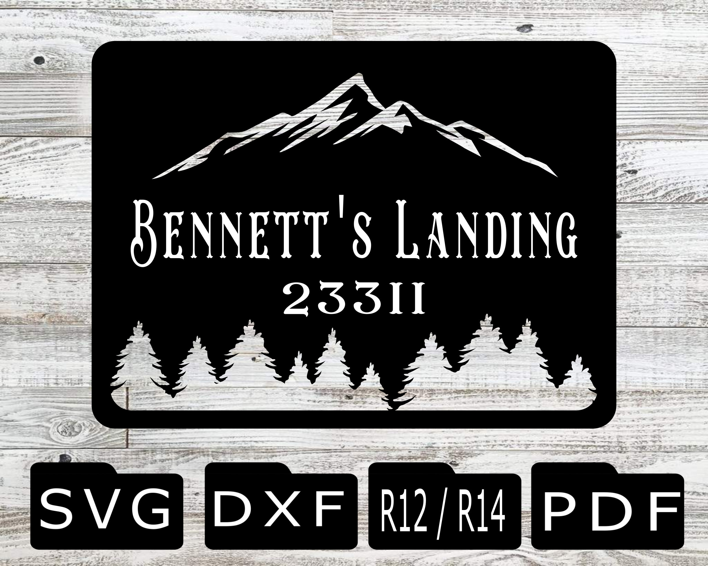 Address Sign, SVG, DXF, Mountain Sign, Plasma, Dxf, House Marker ...