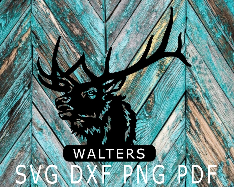 DXF, SVG, Cut File, File, CNC, Plasma, Laser, Elk, Elk Monogram, Nature ...