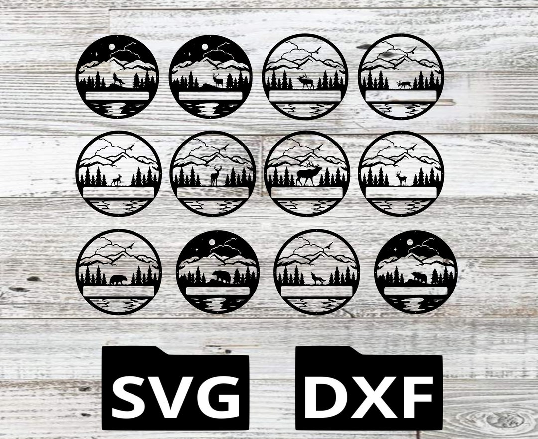 12 Monogram, Deer, Elk, Bear, SVG, DXF, CNC, Plasma, Laser, Deer ...