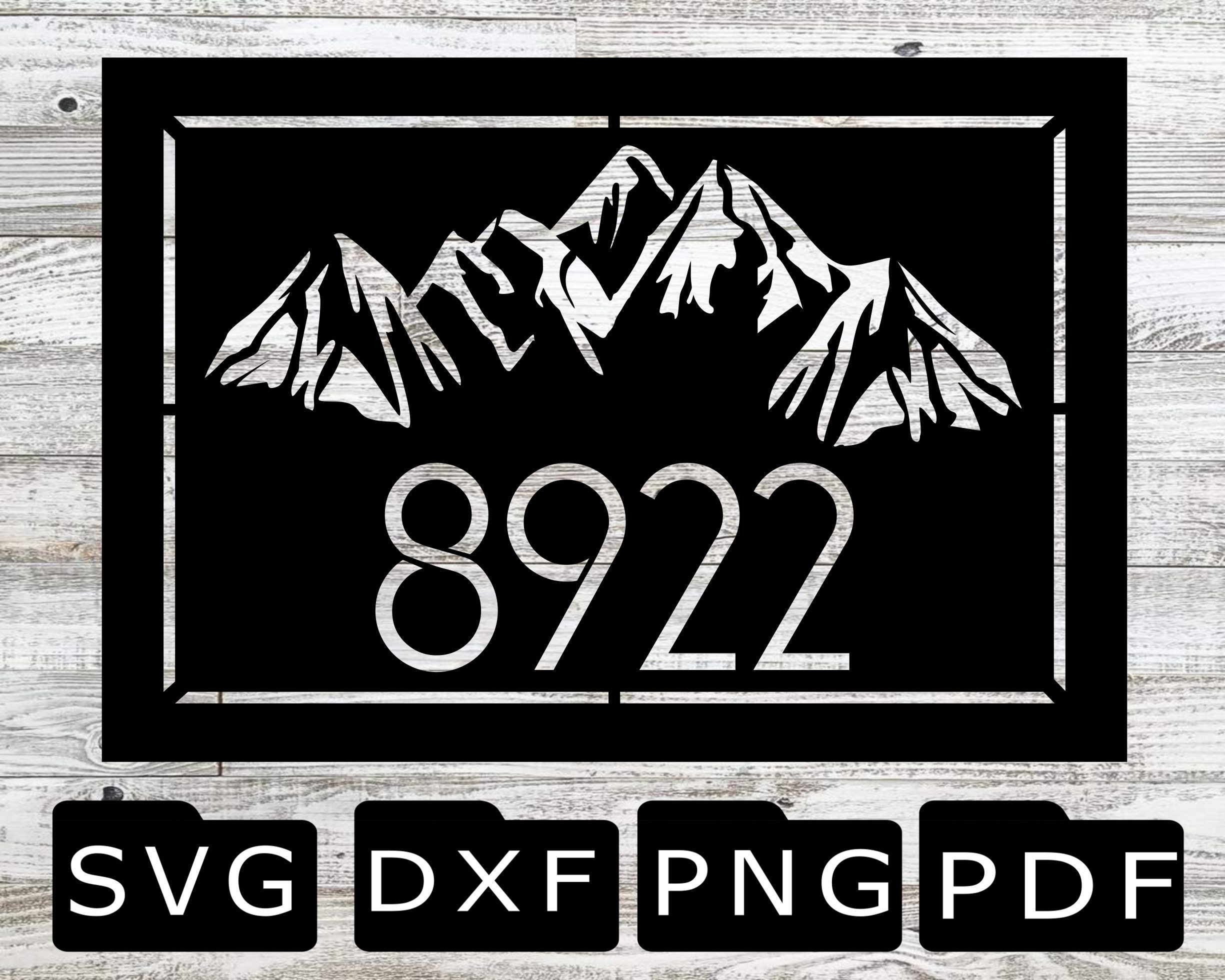 Address Sign Mountains Monogram Outdoor SVG DXF PDF - Etsy