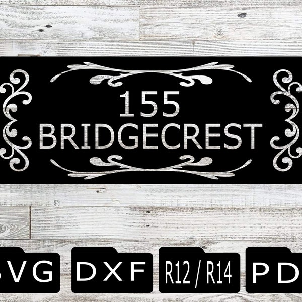 Metal Address Sign Dxf File - Etsy
