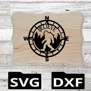 Bigfoot Compass Svg Dxf File for Plasma Cnc T Shirt Wood Burning ...