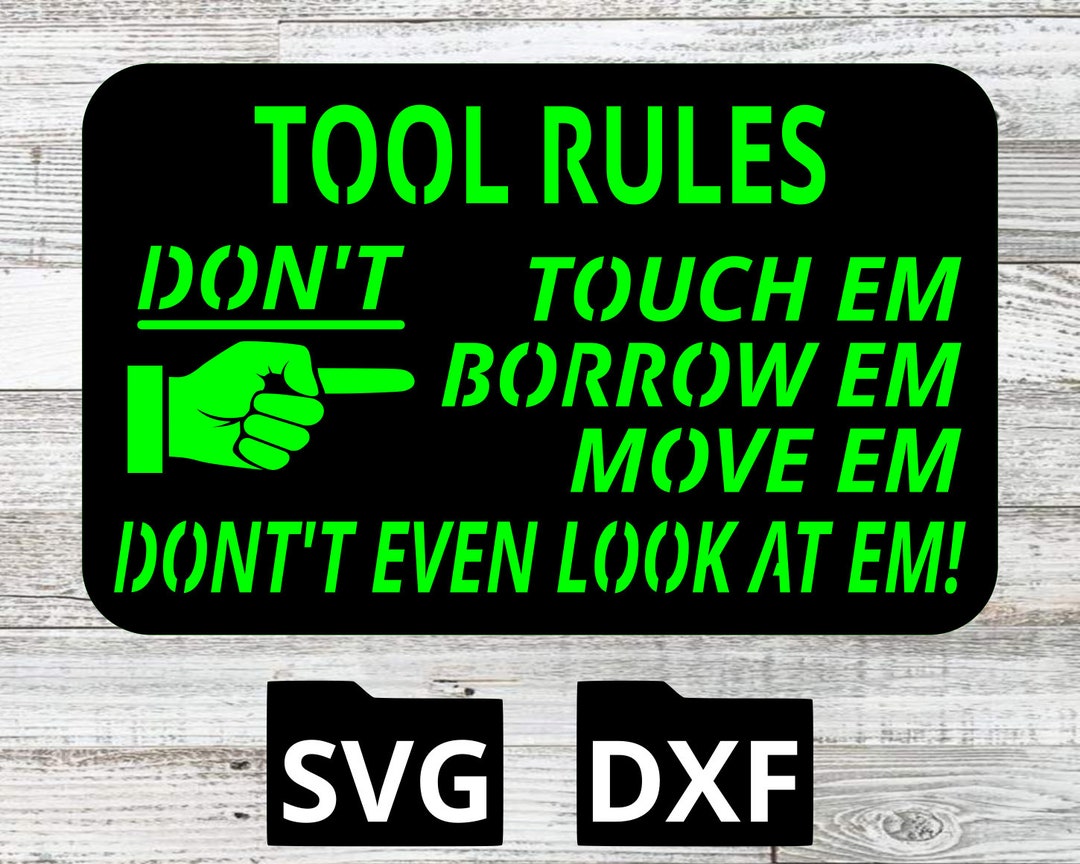 Tool Rules Svg, Garage Svg, Garage Dxf, Tool Rules Dxf, Shop Svg, Shop ...