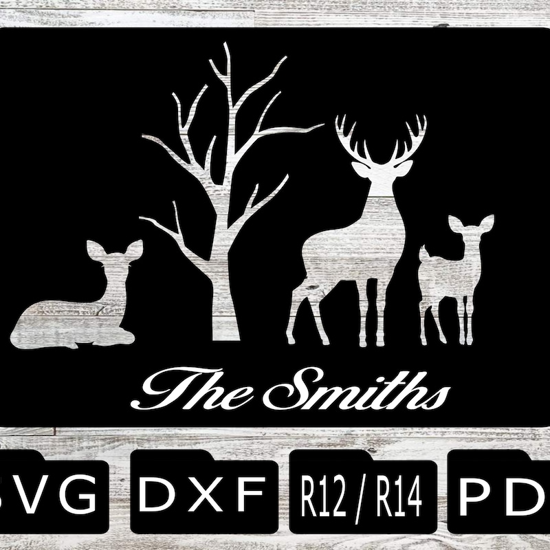 Deer Monogram Svg - Etsy