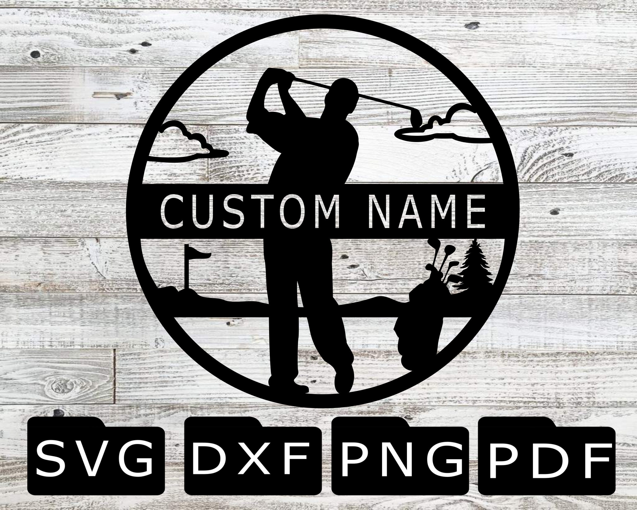 Golf Golfing Monogram Svg Dxf Pdf Cut File Golfer - Etsy.de