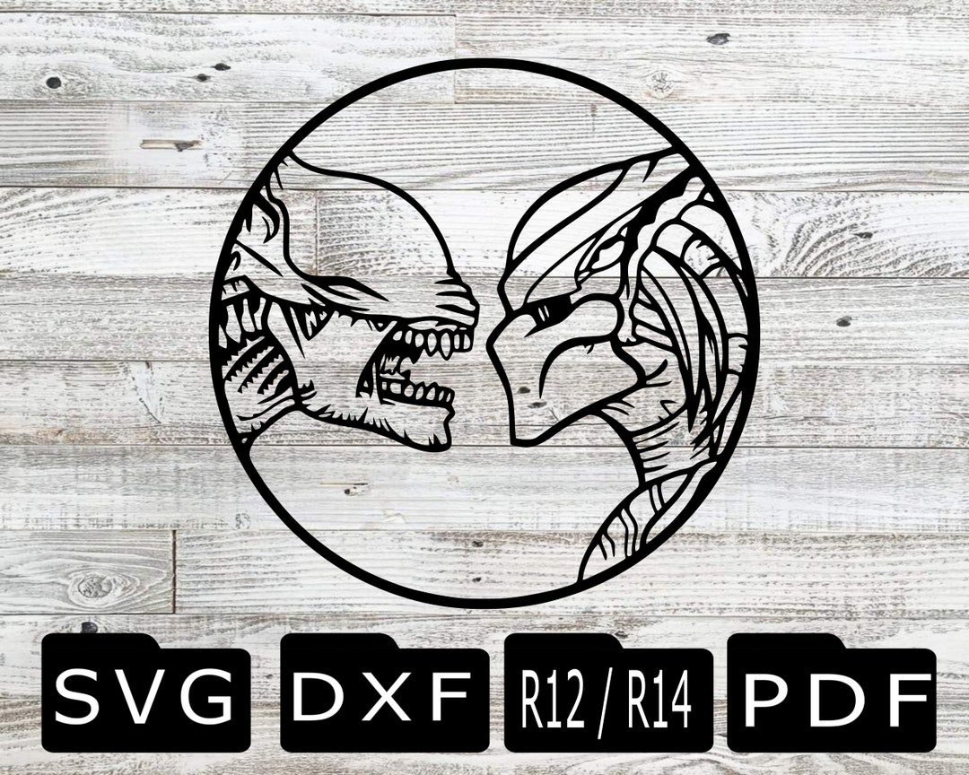 Alien, Alien Vs Predator, SVG, DXF, Predator, Aliens, SVG, Dxf, Plasma ...