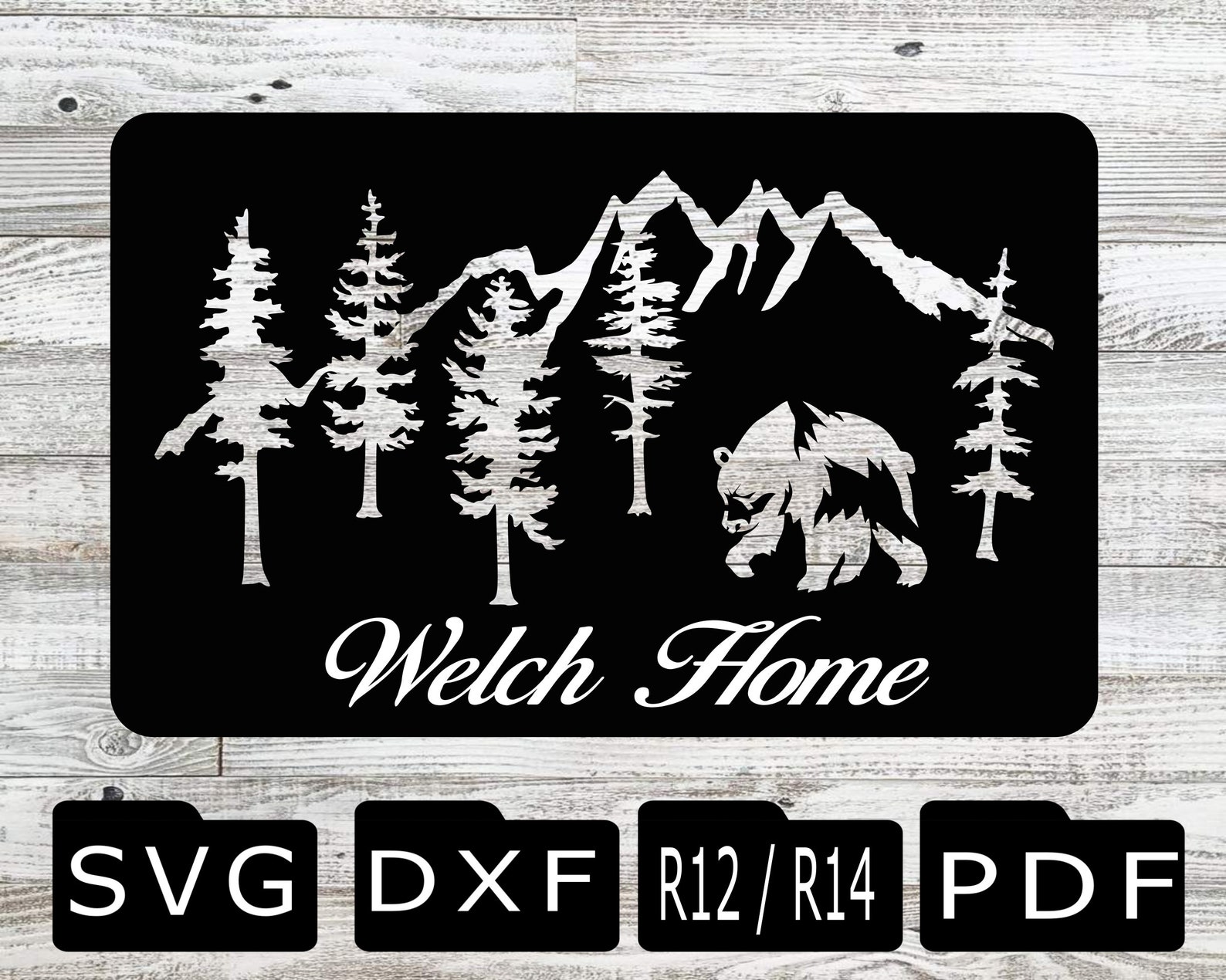 Bear Address Sign SVG, Address Sign SVG, Address Sign DXF, Bear Address ...