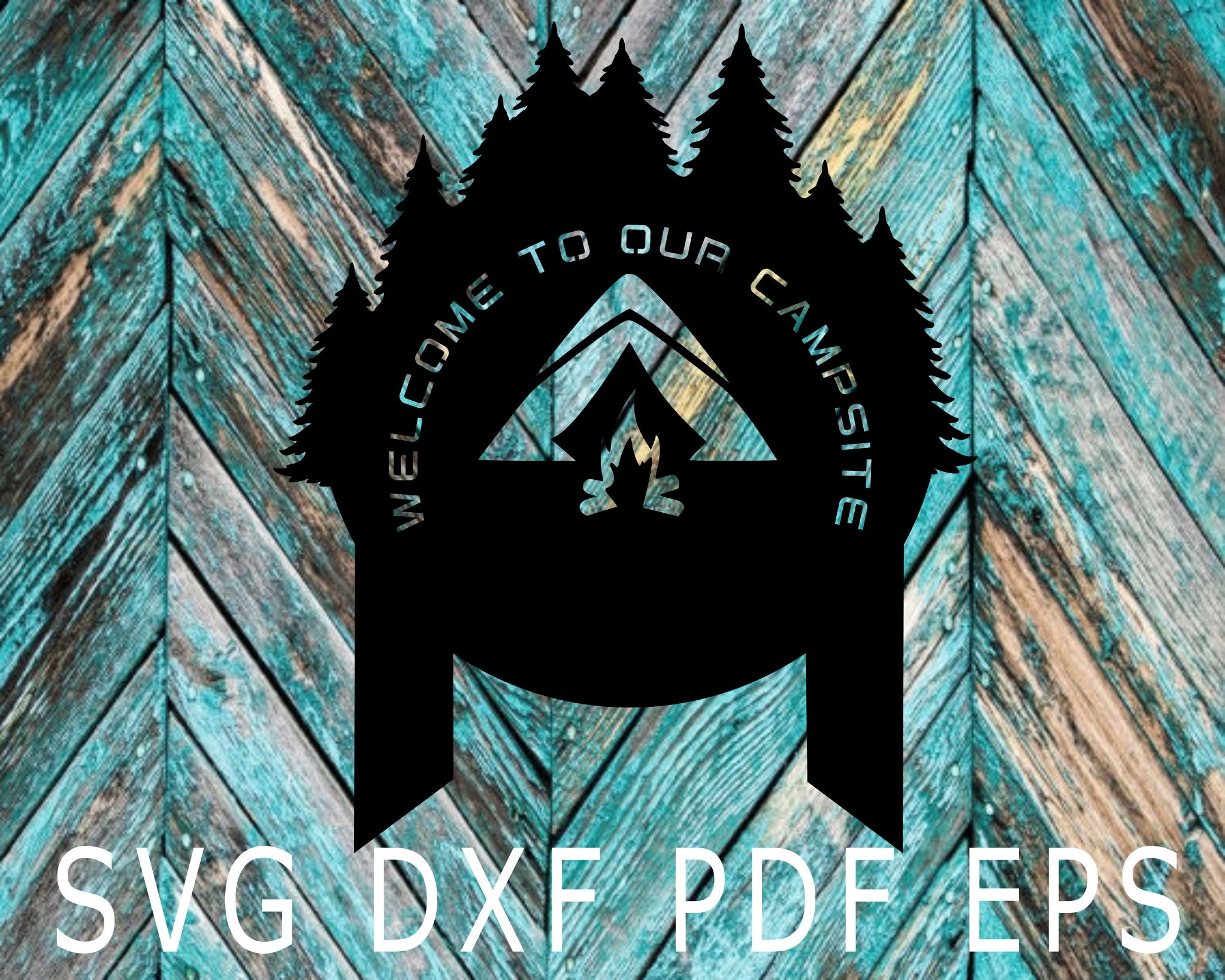 Campsite Marker Monogram SVG DXF for Plasma Laser Cricket - Etsy