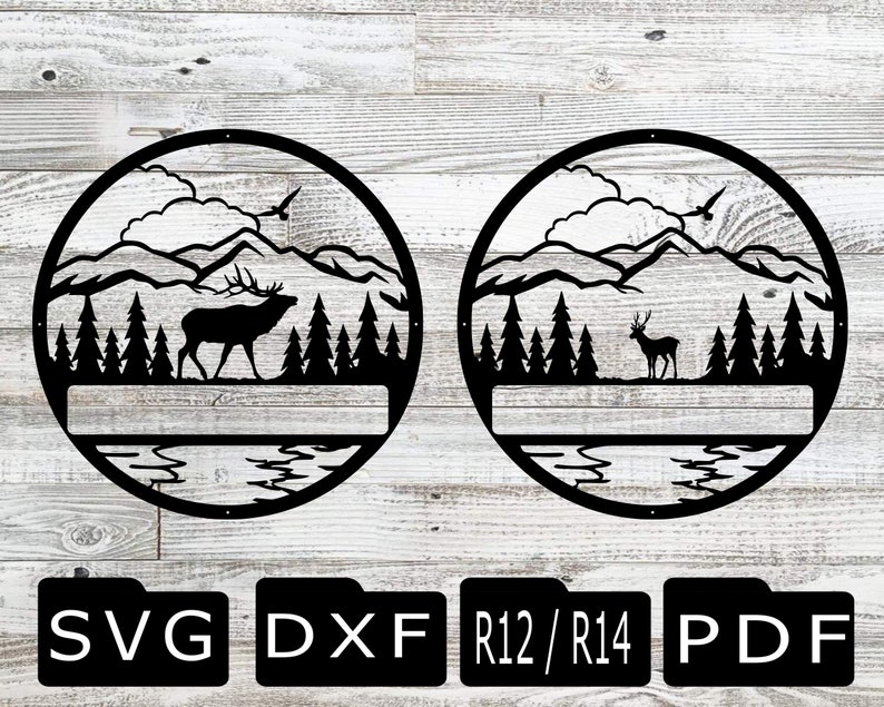 12 Monogram, Deer, Elk, Bear, SVG, DXF, CNC, Plasma, Laser, Deer ...