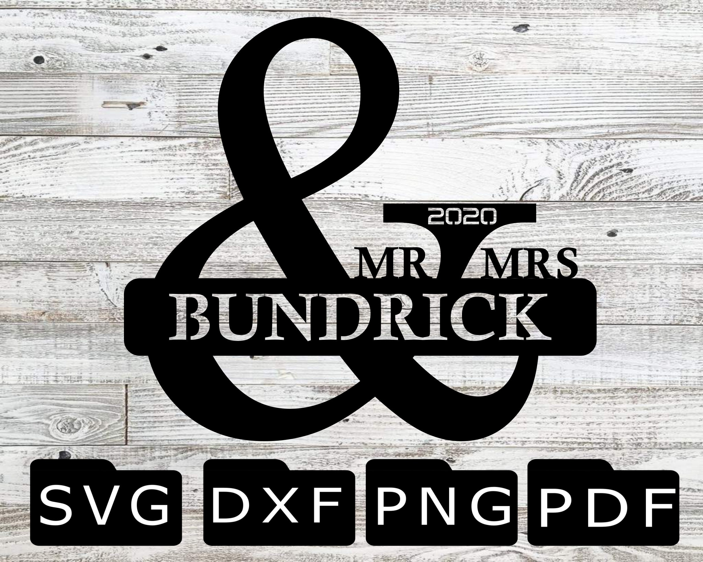 SVG File DXF File Cut File Cnc File Plasma Laser Monogram | Etsy