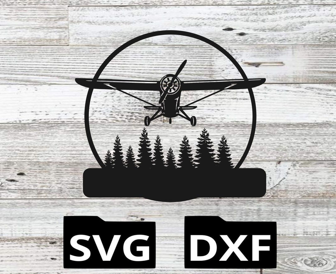 Aviation Monogram SVG DXF, Airplane Cut File - Etsy