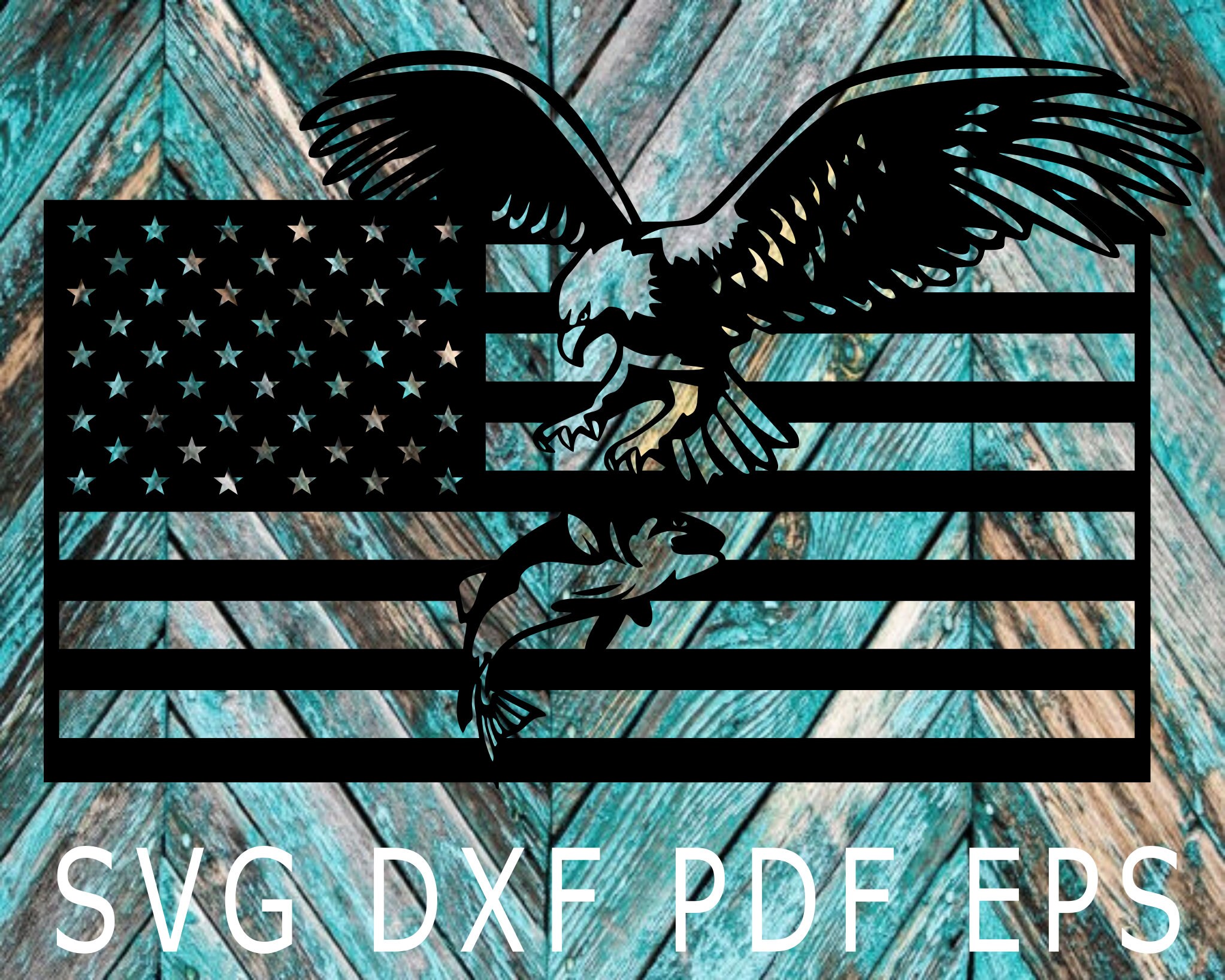 Eagle, Fish, Monogram. SVG, DXF, PDF, Png, Plasma, Laser, Water Jet ...