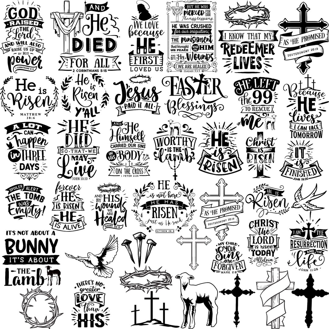 41 Christian Easter Bundle PNG SVG Easter Bundle Easter - Etsy